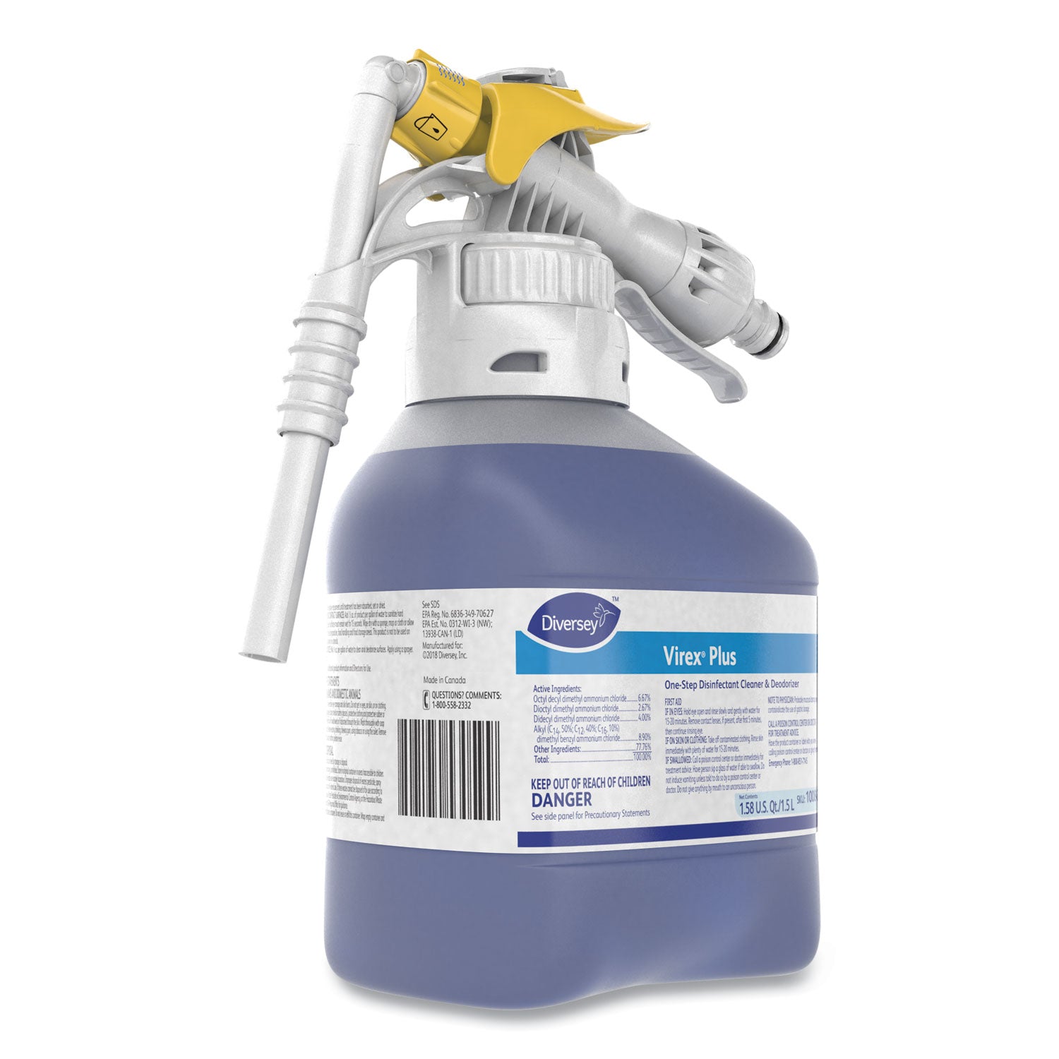 Diversey Virex Plus Disinfectant Cleaner - Ready-To-Use/Concentrate ...