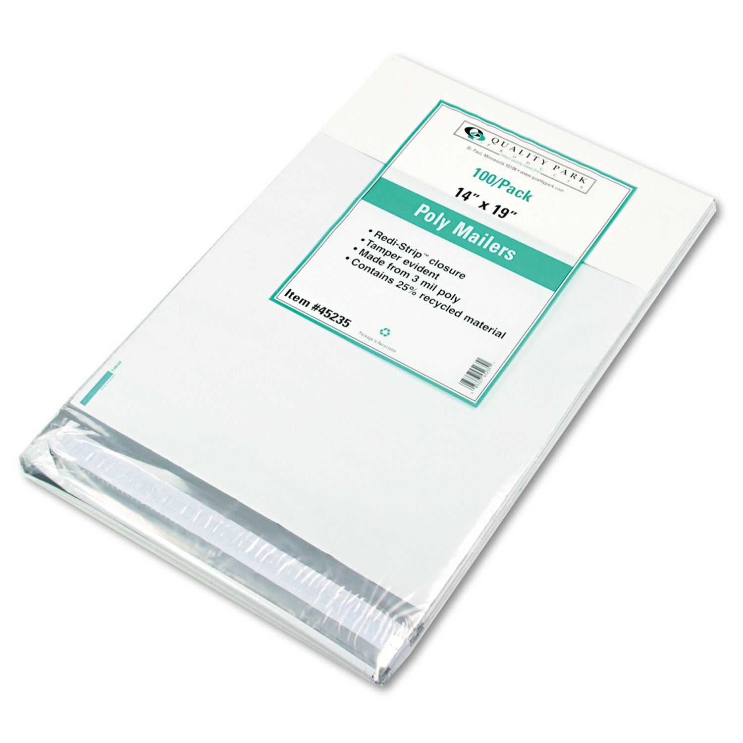 Quality Park White Poly Mailing Envelopes - Catalog - 14" Width x 19 ...