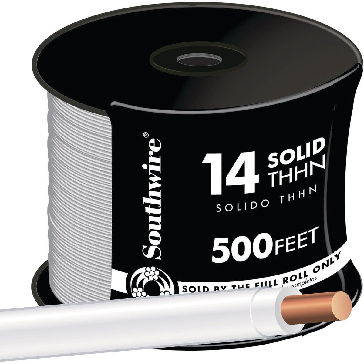 Southwire 500 Ft. 14 AWG Solid White THHN Electrical Wire – United ...