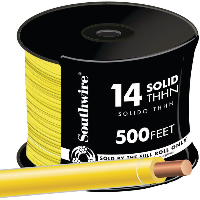 Southwire 500 Ft. 14 AWG Solid Yellow THHN Electrical Wire – United ...