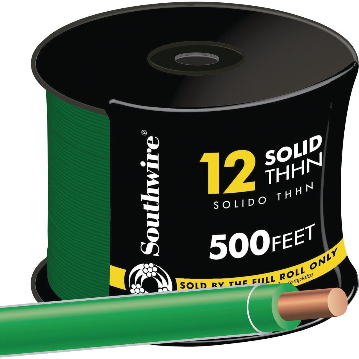Southwire 500 Ft. 12 AWG Solid Green THHN Electrical Wire – United ...