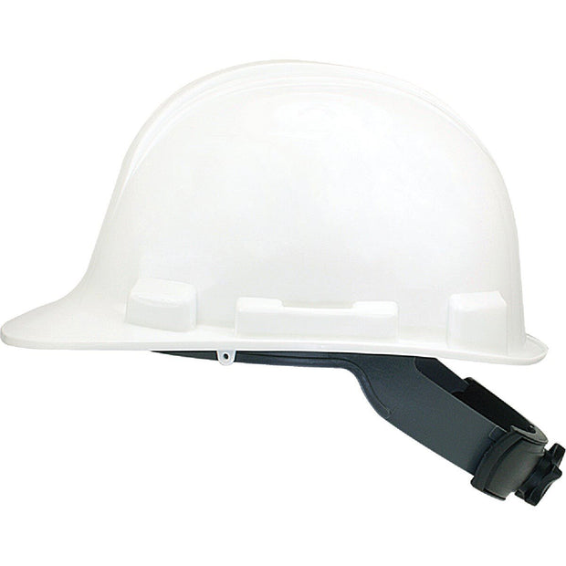 Safety Works White Cap Style Wheel Ratchet Hard Hat – United Supply Corp.